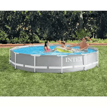 Intex 12' x 30'' Metal Frame Above Ground Swimming Pool with Filter ...