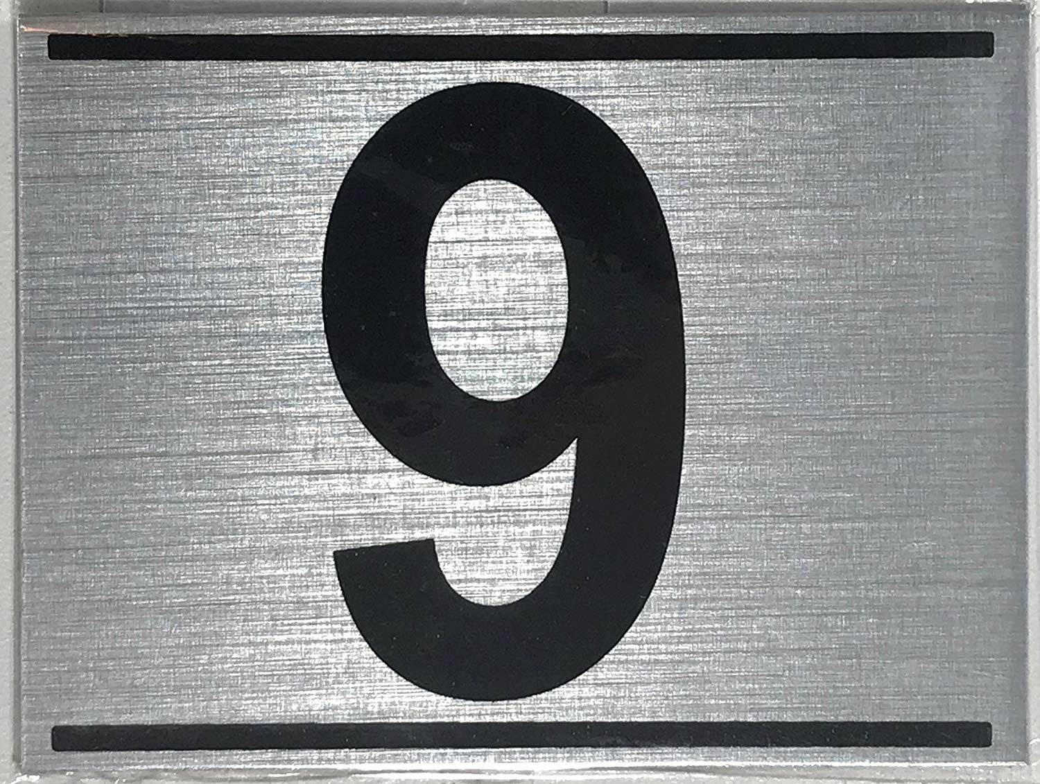 APARTMENT NUMBER NINE (9) SIGN - -BRUSHED ALUMINUM (2.25X3) - Walmart.com