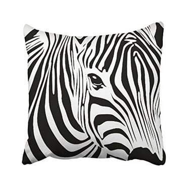 Pal Fabric Blended Linen Animals Square 18x18 Zebra Pillow Cover ...