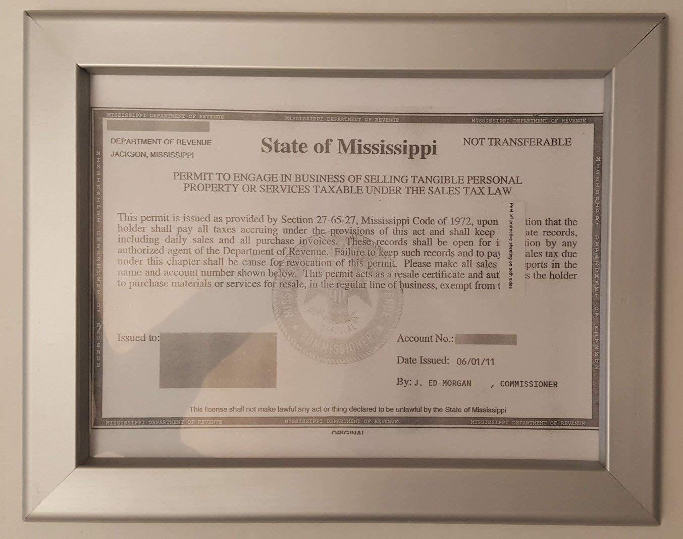 Business License Certificate Frame State Of Mississippi 8 5 X 11 business-license-certificate-frame-state-of-mississippi-8-5-x-11