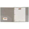 JAM Paper Plastic 1in Binders, 3 Metal Rings, Smoke Gray, 1/Pack ...