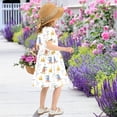 Crocodile Pigeon Short Sleeve Dress A-Line Cute Midi Casual Sundress 2 ...