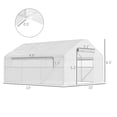 Homiyad 13' x 10' x 6.5' Tunnel Greenhouse Hoop House with Upgraded ...