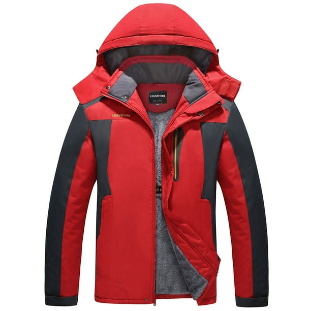 HOW'ON Men's Winter Coat Snow Jacket Windproof Waterproof Ski Jackets ...
