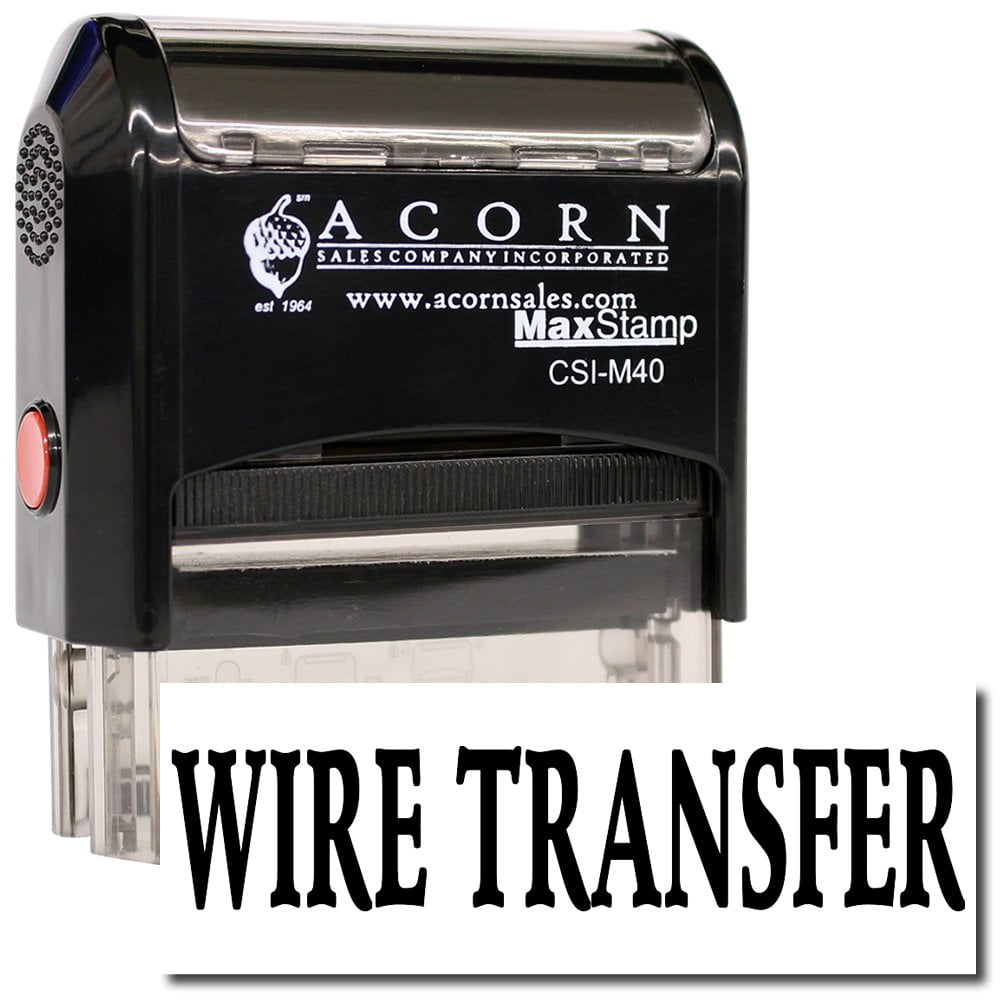 Large Self-Inking Wire Transfer Stamp - Walmart.com