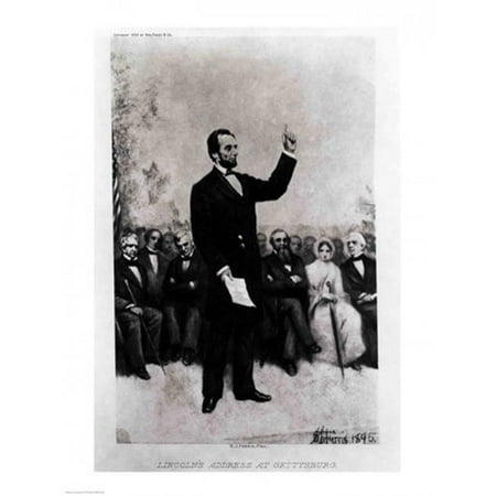 Lincolns Address at Gettysburg 1895 Poster Print - 24 x 36 in. - Large ...