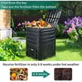 Dextrus 120 Gallon Outdoor Compost Bin, BPA Free, Plastic Drum with ...