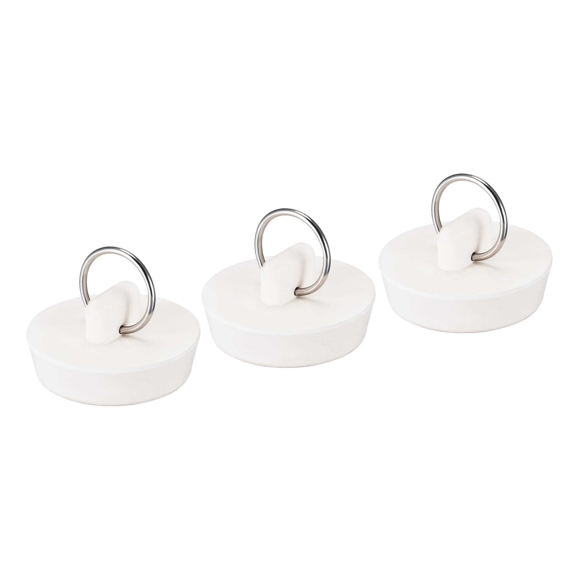 Uxcell Rubber Sink Plug, White Drain Stopper Fit 1-1/2" - 1-9/16" Drain ...
