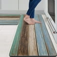 GALMAXS7 Anti Fatigue Kitchen Rugs Set, Teal PVC Farmhouse Decor ...