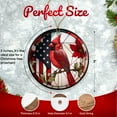 Cardinal Bird American Flag Ceramic Ornament - Patriotic USA Flag ...