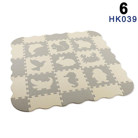 Puzzle Exercise Play Mats Set Crawling Mat Interlocking Foam Floor ...