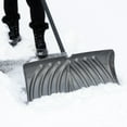 Suncast 27" Steel Snow Pusher Shovel with Wear Strip and No-Stick ...