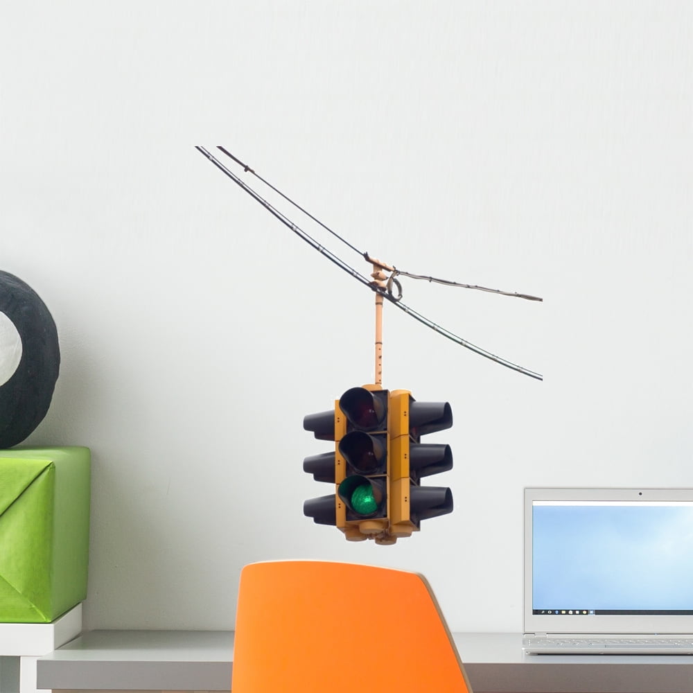 Green Traffic Light Hanging Wall Decal by Wallmonkeys Peel and Stick ...
