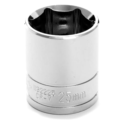 Performance Tool W32225 Chrome Socket, 1/2" Drive, 25mm, 6 Point ...