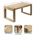 Kate and Laurel Dhillion Rectangle Mango Wood Coffee Table, 36 x 20 x ...