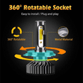 H4 9003 LED Headlight Bulbs High/Low Beam Conversion Kit 30000LM 6500K ...
