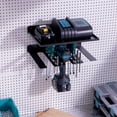 Navaris Drill Holder and Shelf for Pegboard or Wall - Tool Organizer ...