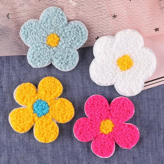 Hesroicy Embroidery Patch Plush Design Bright Color Decorative DIY ...