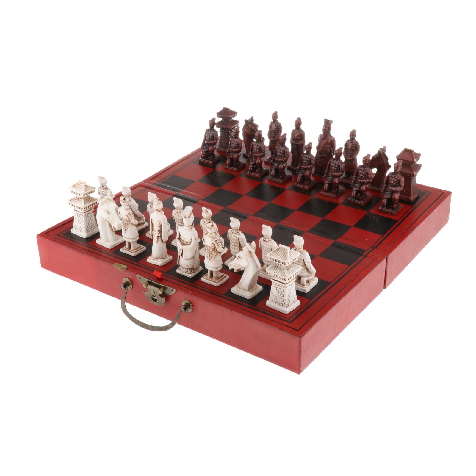 Buy Antique Chinese Chess Set Folding Chess Board Game for Travel Party ...