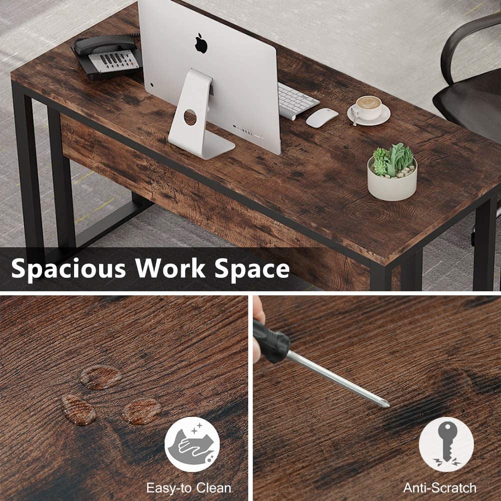 Buy Tribesigns Computer Desk, 55 inch Vintage Large Office Desk ...