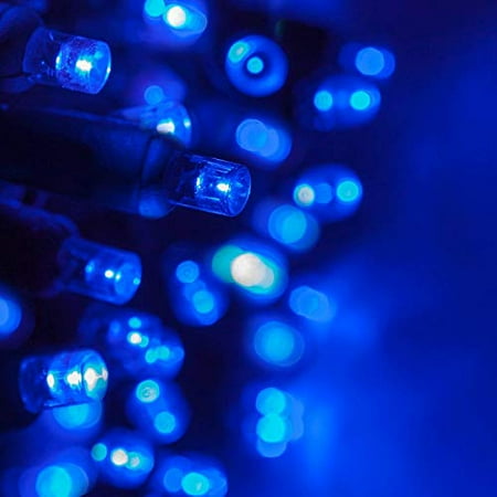 70 5mm Blue LED Christmas Lights, 24 Blue Christmas Lights Blue Holiday ...