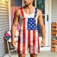 WERYOUNG Fashion Denim Overalls For Man Patriotic Stars And Stripes ...