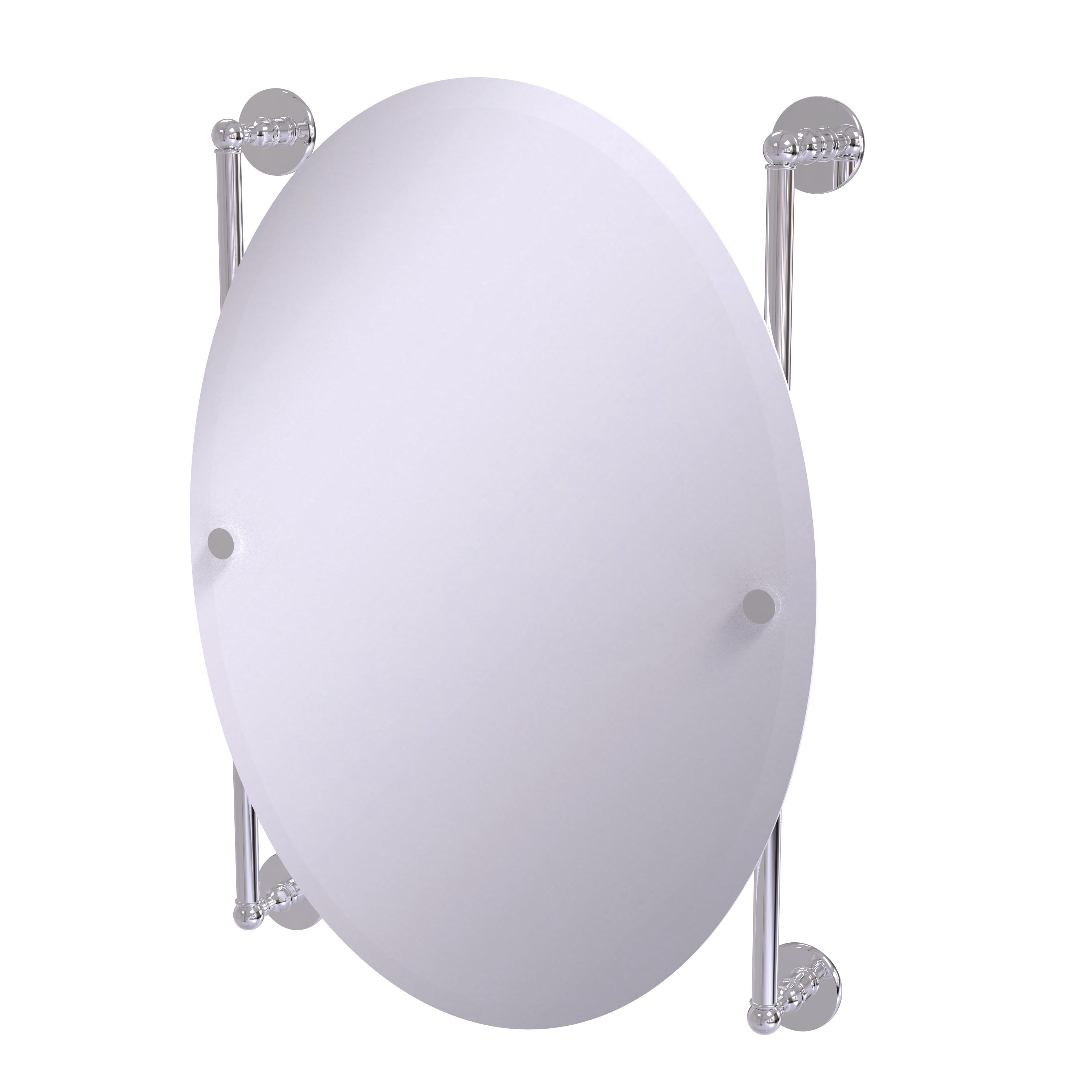 Prestige Skyline Collection Oval Frameless Rail Mounted Mirror ...