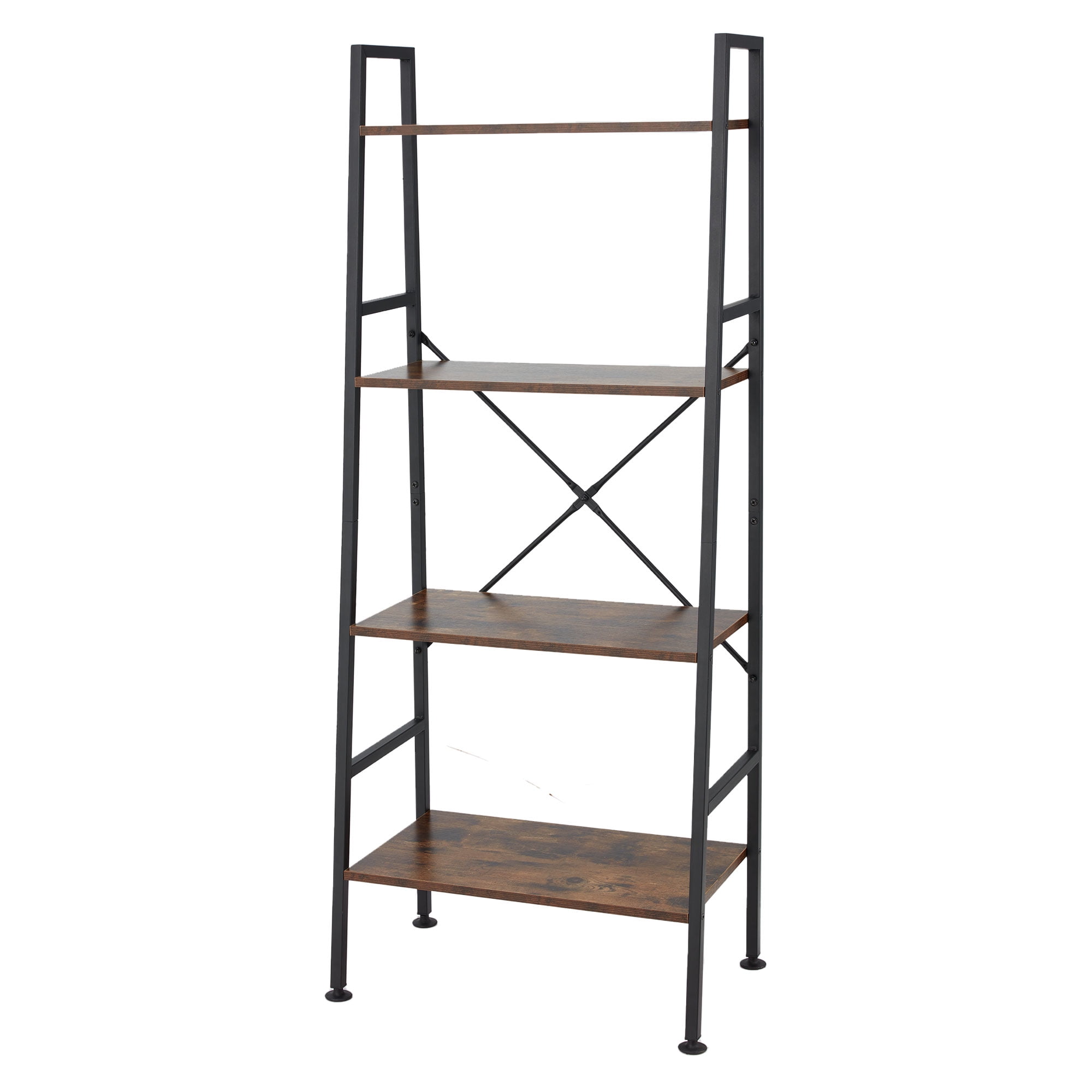 Click here for Jomeed Rustic Modern 4 Tier Wood And Steel Bookshe... prices