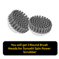 Synoshi Round Brush Heads (2 Units) for Electric Spin Scrubber ...