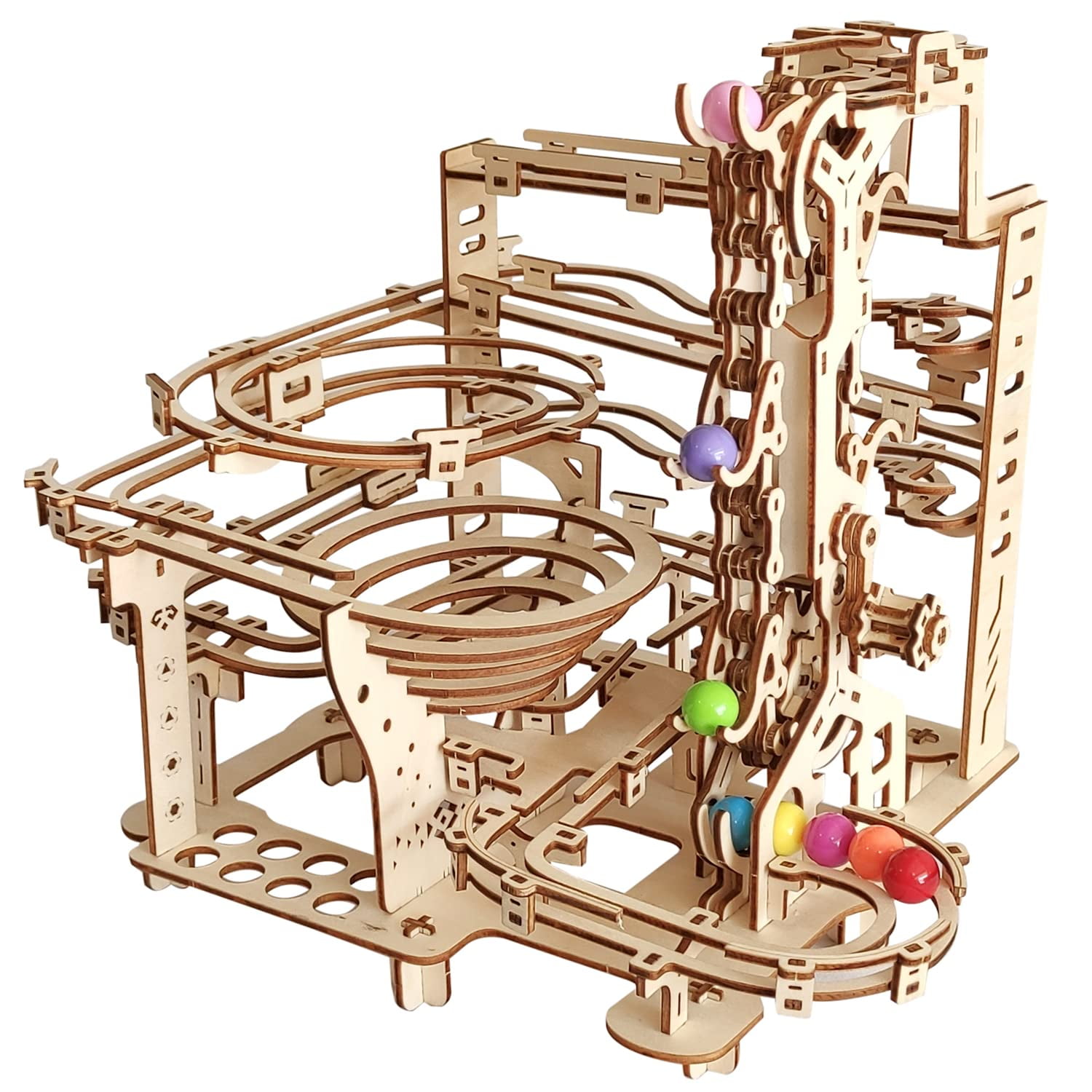 Puzle 3D Wooden Marble Run i-Chony Wood Crafts para adultos | Walmart ...