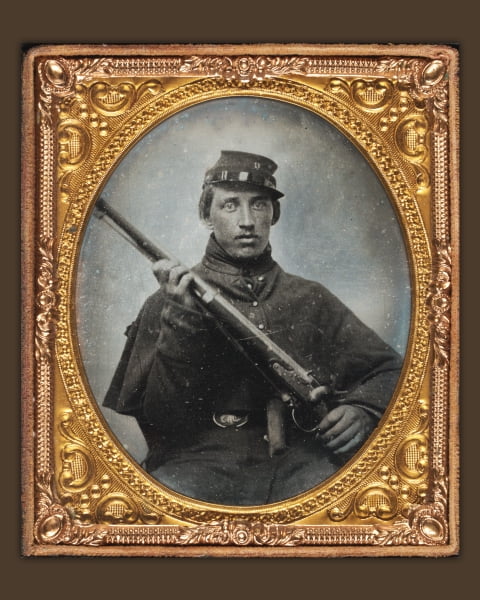 Print: Civil War Soldier In Union Greatcoat, circa 1861-1865 - Walmart.com