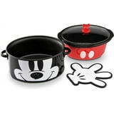 Disney Mickey Mouse Slow Cooker Crockpot, 6 qt, Multicolor with 4 ...