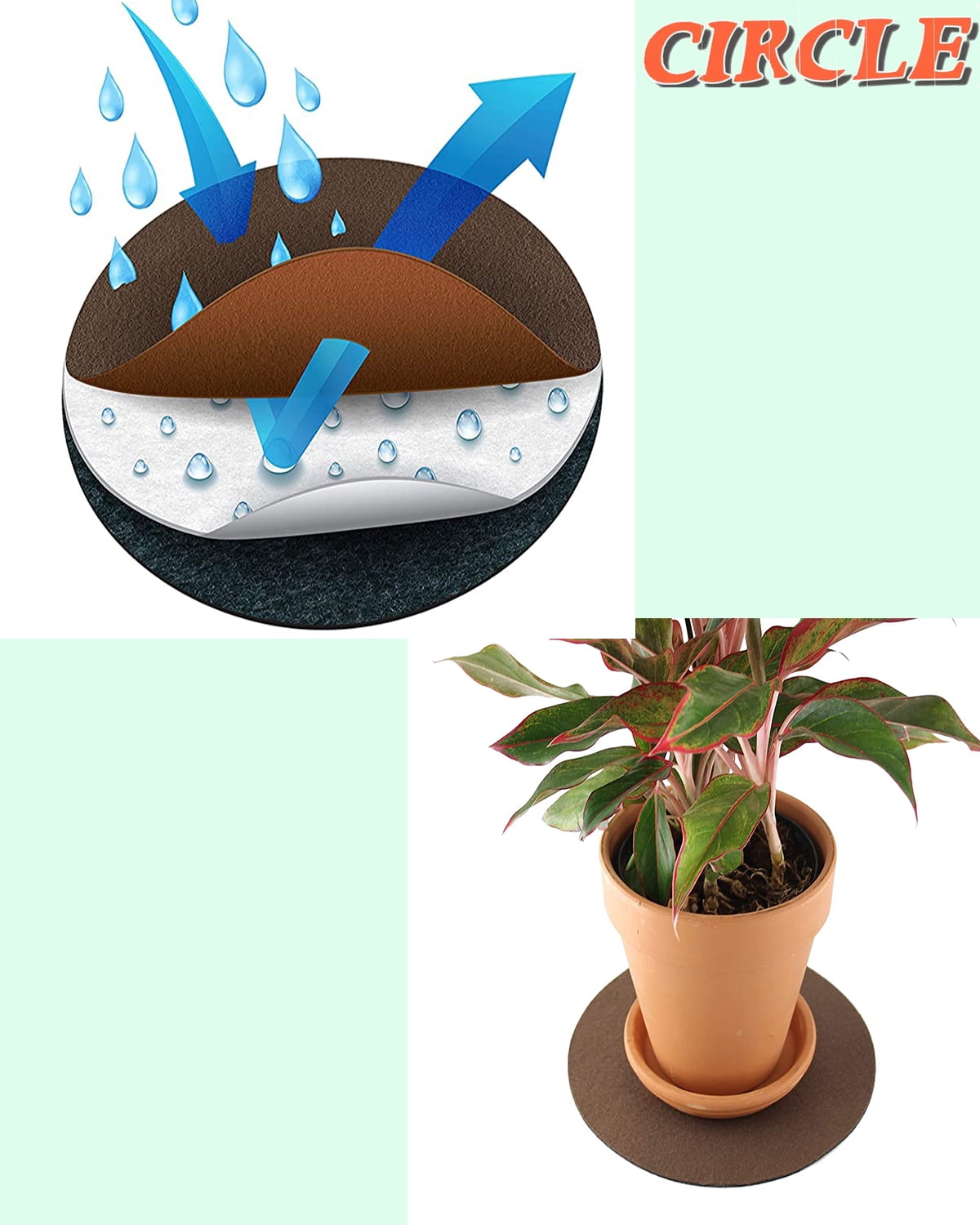 Plant Coaster Mat Reversible - Walmart.com