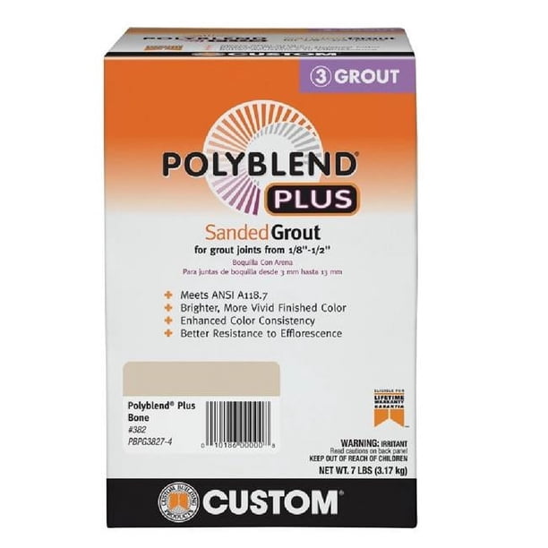Custom Building Products 104002 7 lbs Bone Polyblend Plus Sand Grout ...