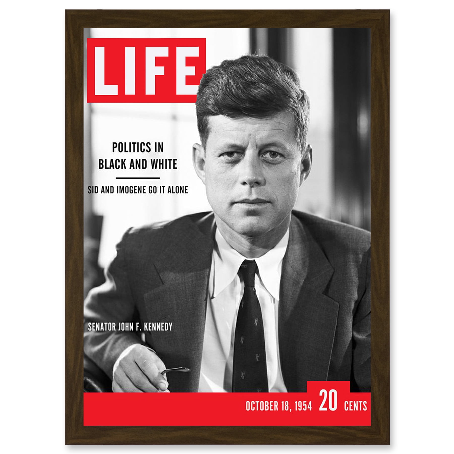JFK John Kennedy President USA Life Magazine Cover A4 Artwork Framed ...
