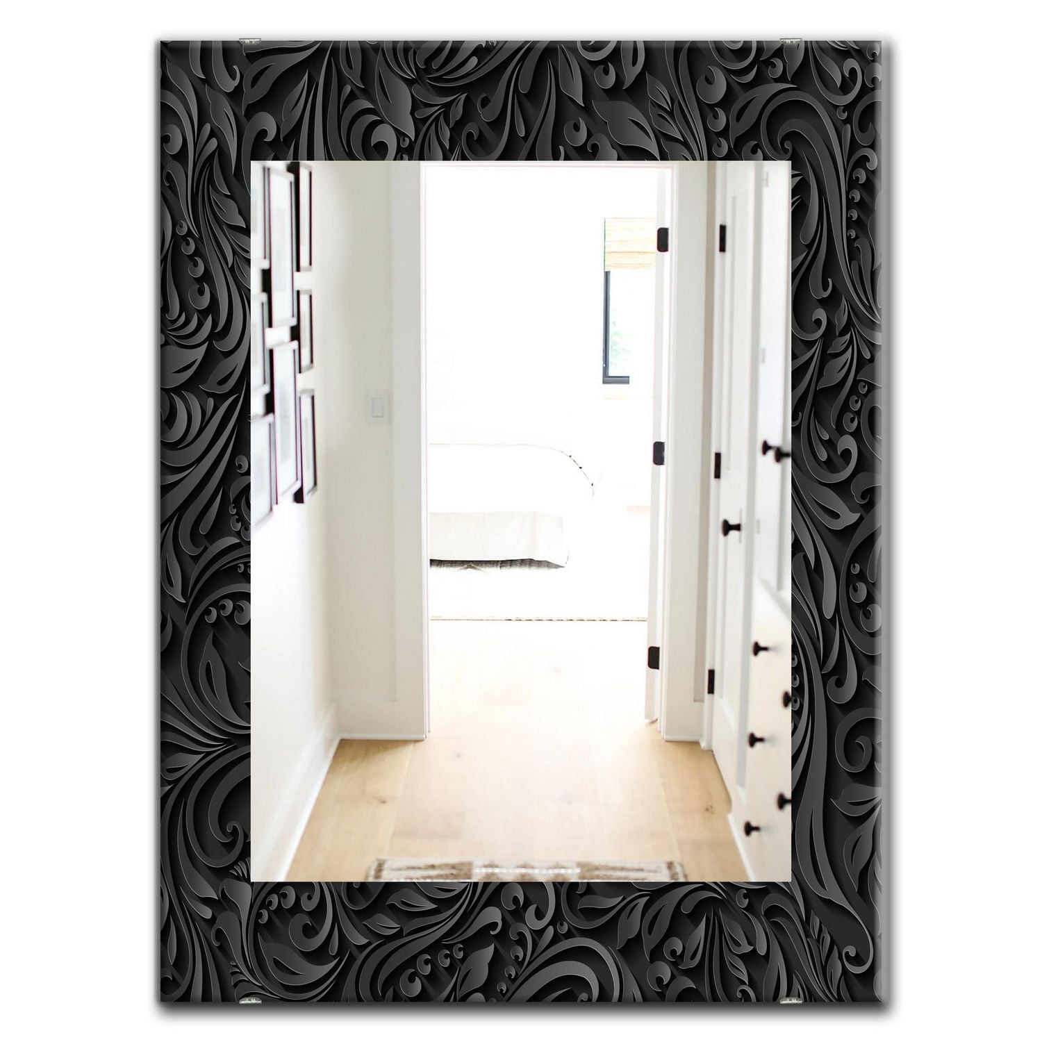 Click here for Designart obsidian Impressions 10 Modern Mirror -... prices