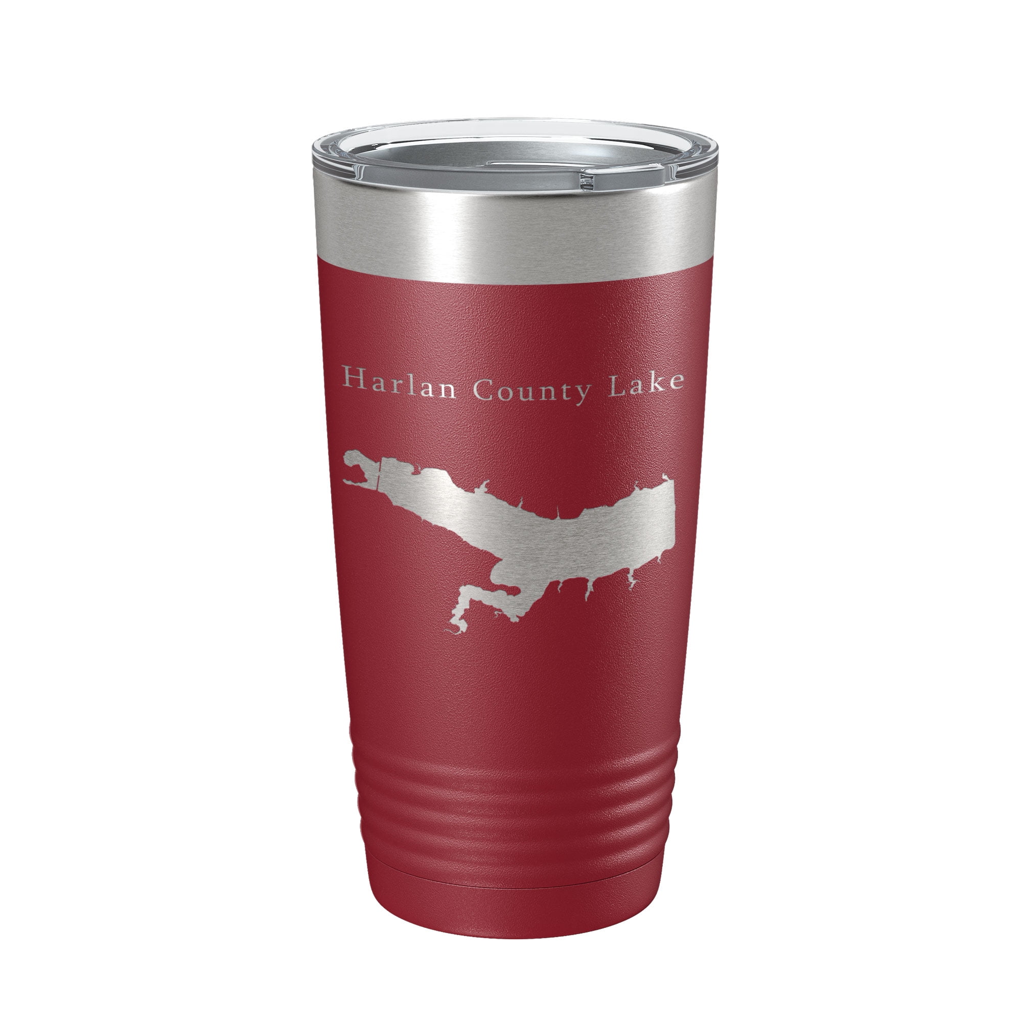 Harlan County Lake Map Tumbler Travel Mug Insulated Laser Engraved ...