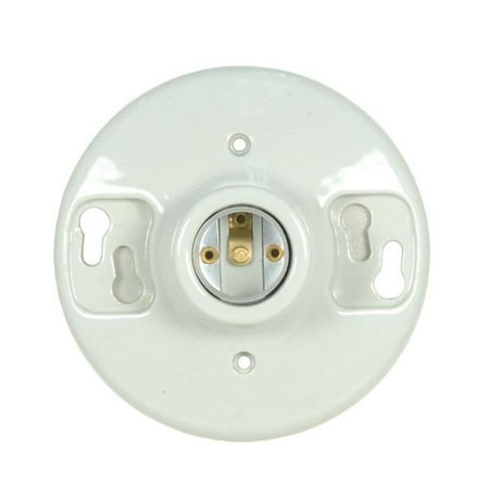 80-1648 4.375 in. dia. 660W 250V Keyless Glazed Porcelain Ceiling ...