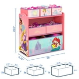 Disney Princess 6 Bin Design and Store Toy Organizer by Delta Children ...