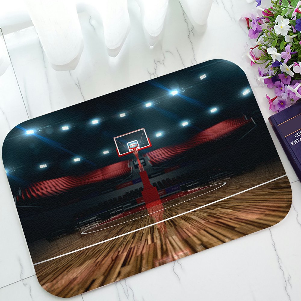 ECZJNT Basketball court Sport arena unfocus long shot distance Doormat ...