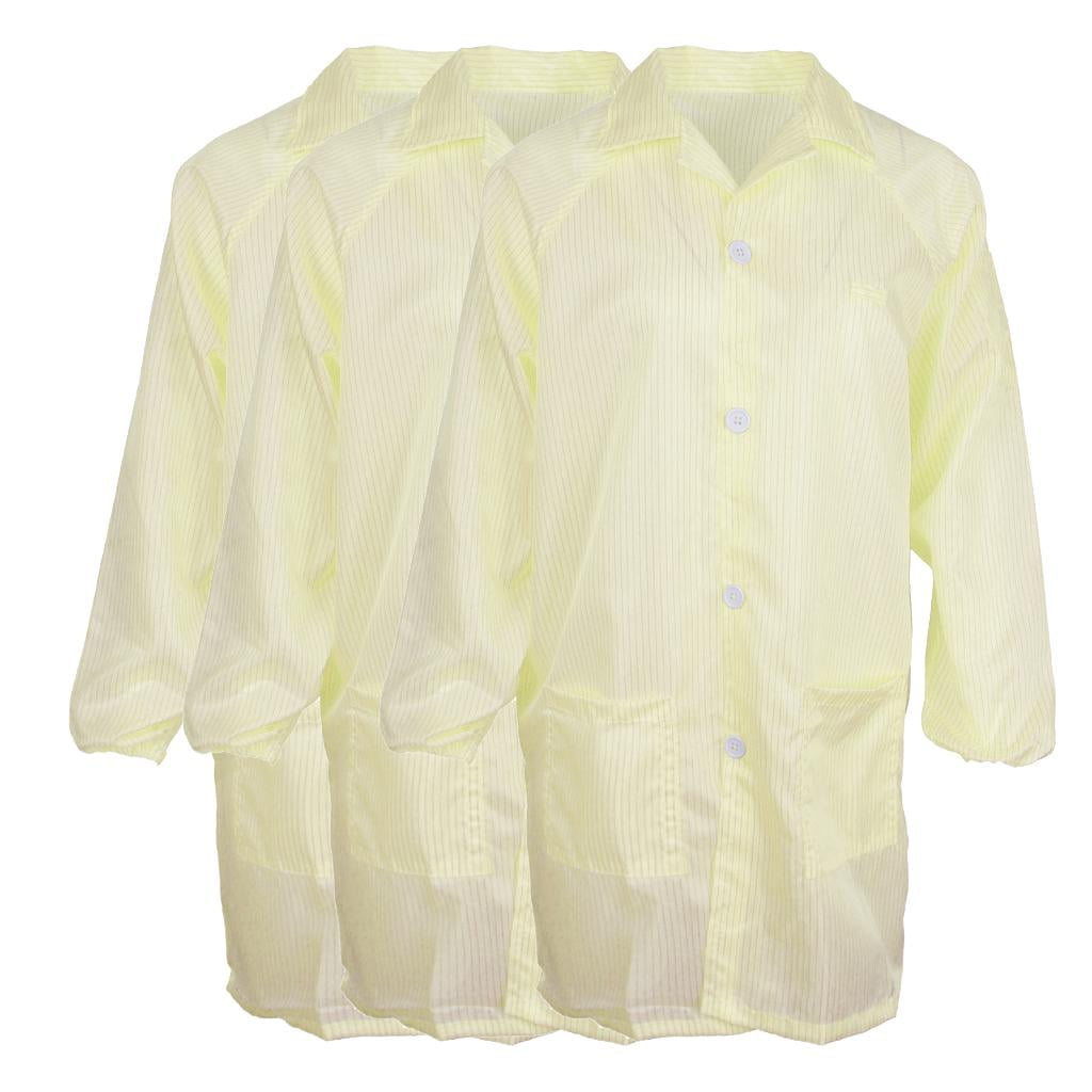 3PCS ESD Chaqueta de Laboratorio Premium Antiestática para proteger ...