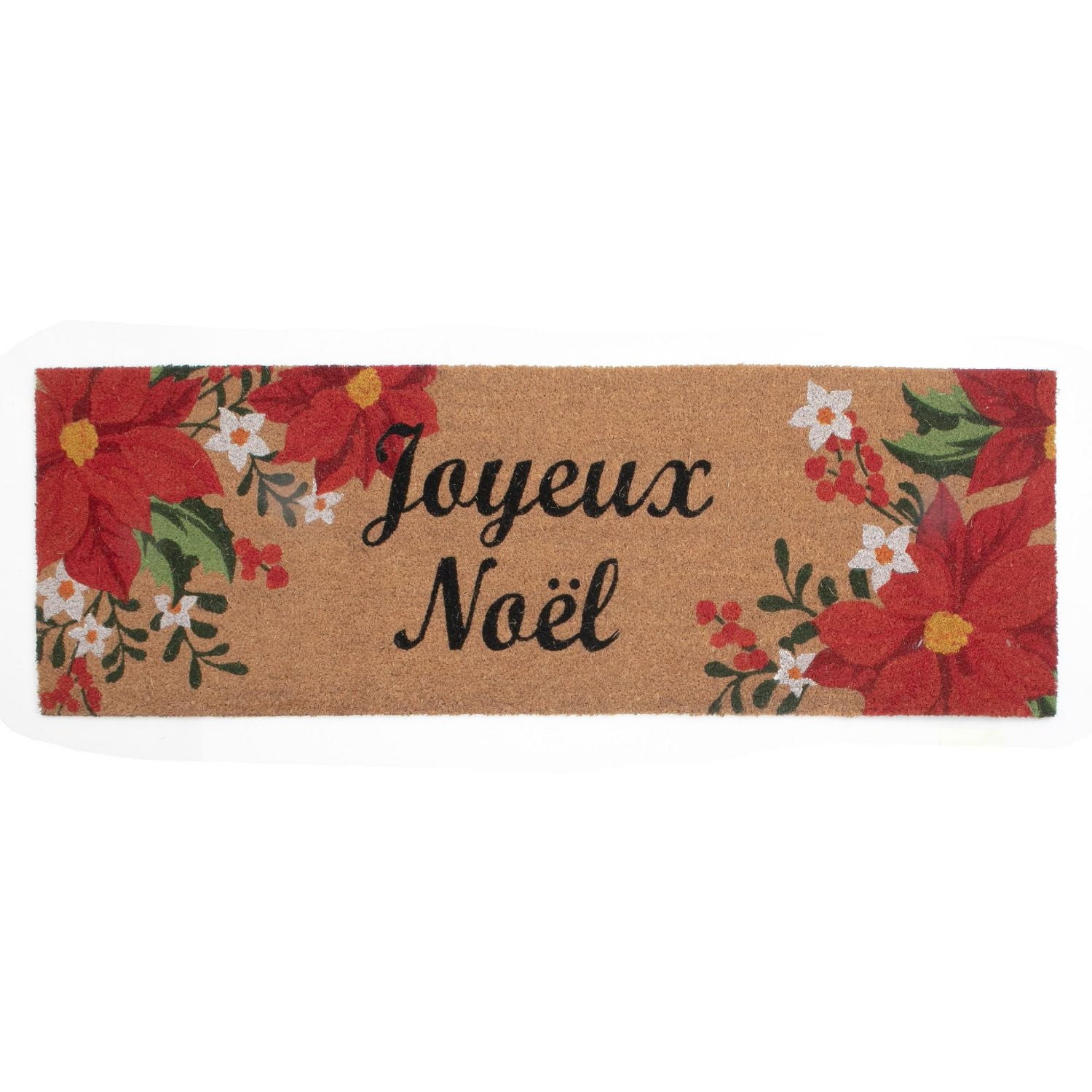Click here for Ih Casadécor Coir Door Mat (Poinsettia Joyeux Noel... prices