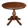 International Concepts 3 Piece Solid Wood Dining Set With 36 Round Top