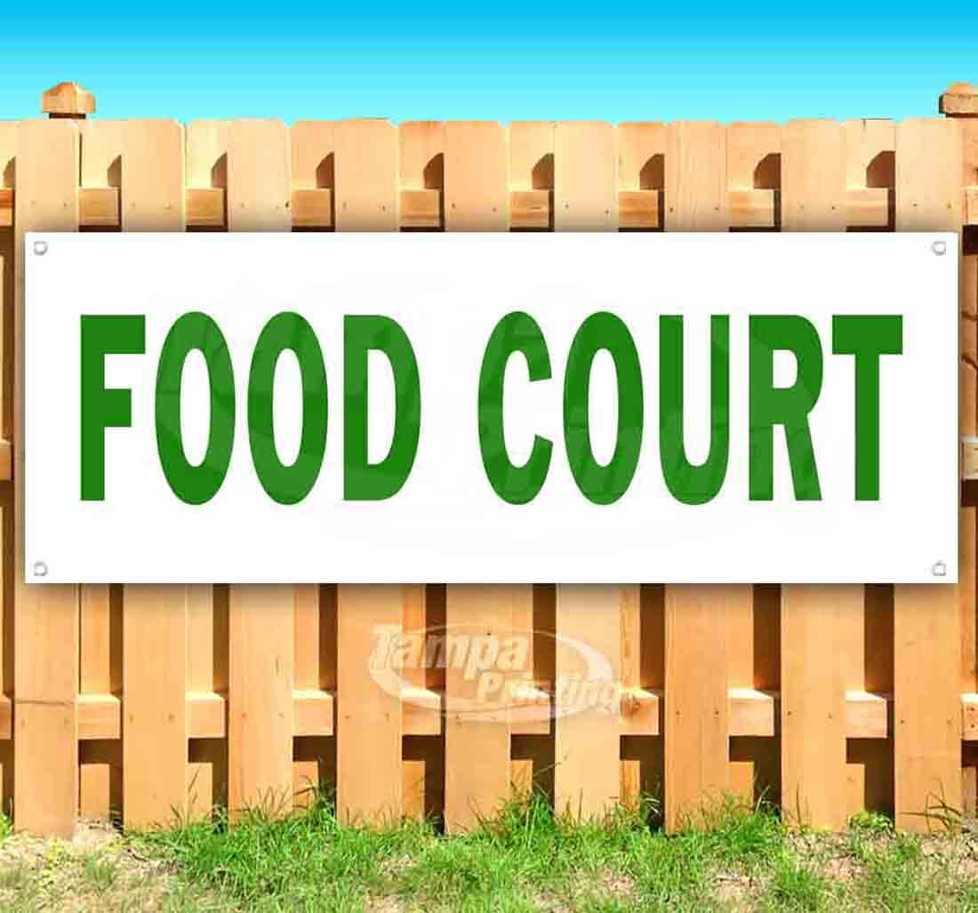 Food Court 13 oz Vinyl Banner With Metal Grommets - Walmart.com
