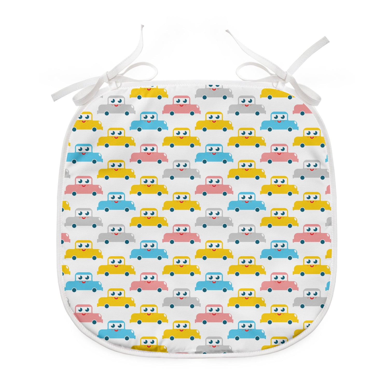 Cartoon Dining Chair Pad, Cars Toys Style Automobiles Funny Playful ...