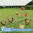 10x13.1 ft Walk-in Metal Chicken Coop with Run, Raised Base ...