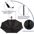 46 Inch Large Hiking Umbrella Ultralight UV Silver Reflective Full-size ...