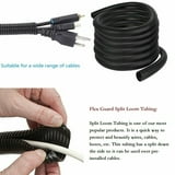 5/16"Split Wire Loom Corrugated Conduit Manage Protect Conceal Cord ...