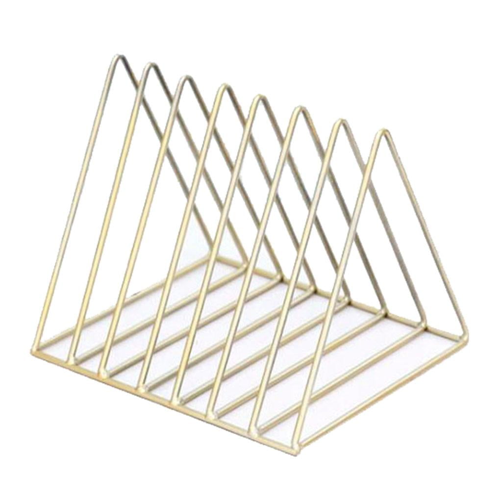 Files Folder Stand Desktop File Organizer, Wire Book Shelf Magazine ...