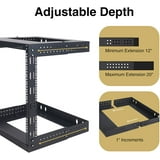 Sound Town 2-Post 12U Wall-Mount Open Frame Server and Network ...